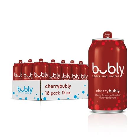 Bubblr Antioxidant Sparkling Water Wild Cherry Chillr 12 Fl Oz Cans 6