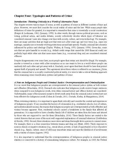 Week 6 Patterns Of Crimes Chapter Four Typologies And Patterns Of