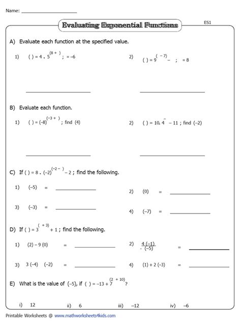 Exponential Functions Easy 1 Pdf Mathematical Analysis Computer