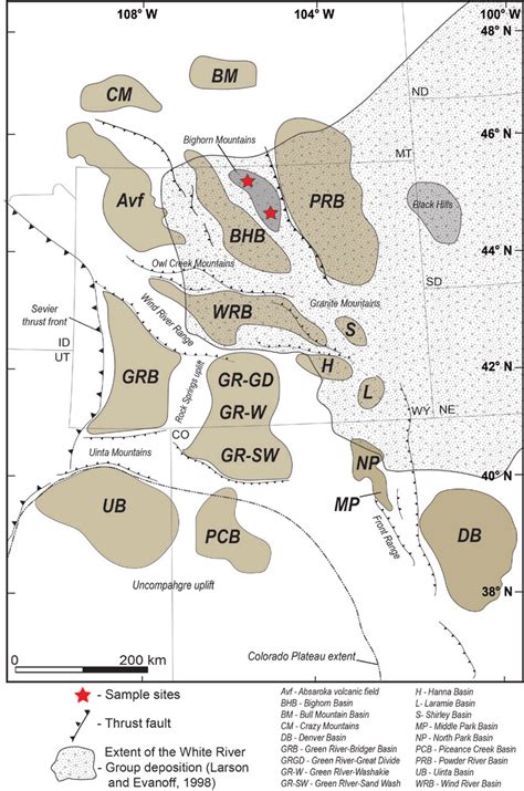 Overview Of The Different Sedimentary Basins Throughout The Western