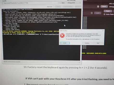 Tried To Flash V1 Firmware But Stuck In Bootloader Rkeychron