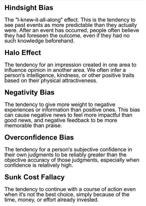 Cognitive Biases Album On Imgur