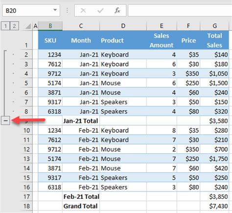 Expand Collapse Rows Or Columns In Excel Google Sheets Automate Excel