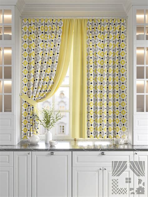 Желтые шторы на кухне в интерьере (66 фото) - красивые картинки и HD фото