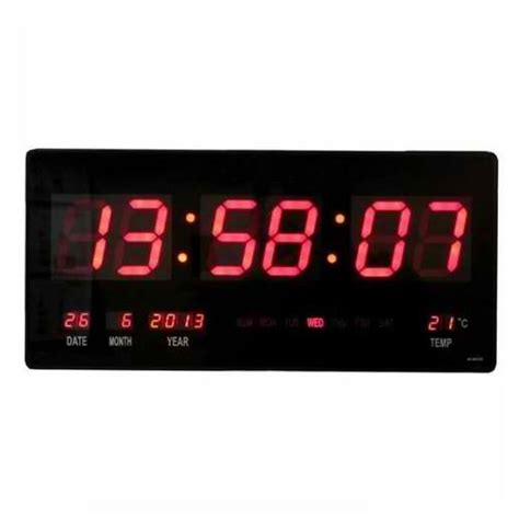 18 Inch Large Digital Display Led Wall Clock Black Lazada Ph