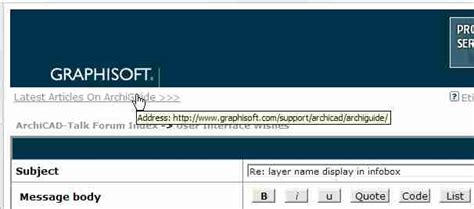 Layer Name Display In Infobox Graphisoft Community