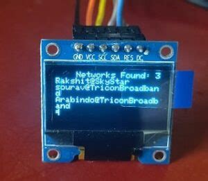 NodeMCU Based WiFi Network Scanner With OLED Display IoT Starters