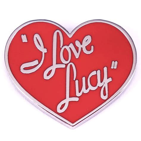 I Love Lucy Red Heart Enamel Pin Distinct Pins
