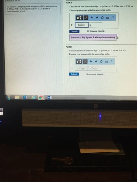 Solved An Object Is Undergoing SHM With Period S And Chegg Com