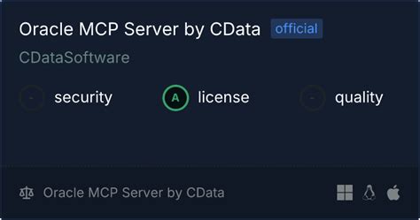 Score Oracle Mcp Server By Cdata Glama