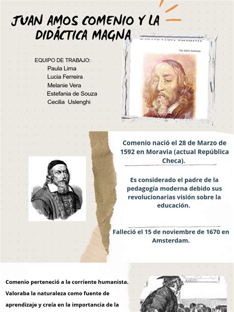 Presentación Juan Amos Comenio Pdf Enseñando Aprendizaje