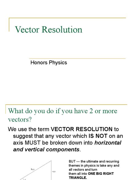 vector resolution honors physics pdf euclidean vector triangle