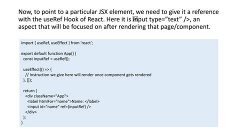 Ways To Set Focus On An Input Field After Rendering In Reactpptx