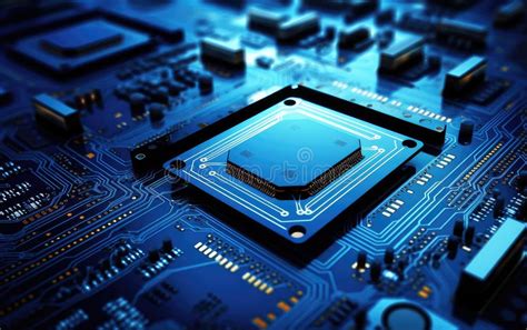 Shot Of Generic Printed Circuit Board With Microchips And Other Components During Production
