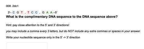 Solved C G T T C C G A A What Is The Chegg