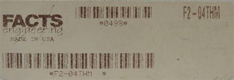 New Facts Engineering F2 04thm Input Module F204thm Sb Industrial Supply Inc