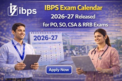 Ibps Exam Calendar 2026 27 Out Po So Clerk And Rrb Exam Dates Pdf