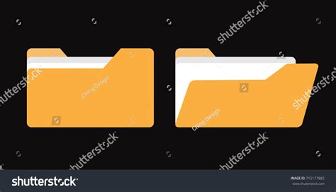 Folder Icon Open Close Stock Vector Royalty Free Shutterstock