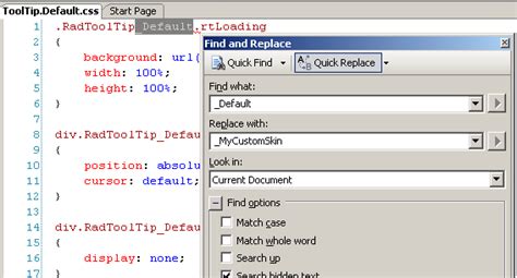 Telerik Web Forms Tooltip Appearance And Styling Tutorial Creating A