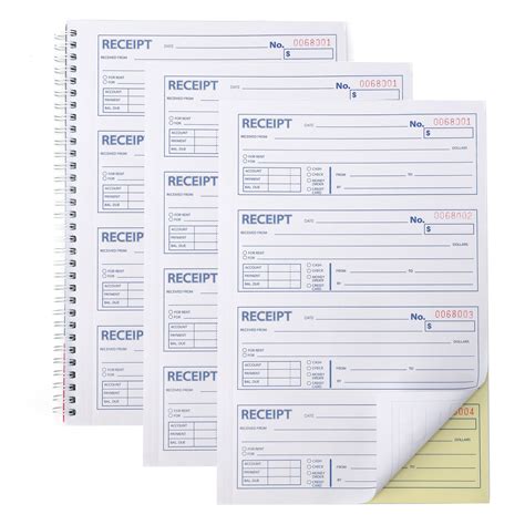 Professional Money And Rent Receipt Book Two Part Carbonless Copy