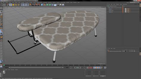 Tabletop Ironing Board Beige 3d Model 24 3ds Blend C4d Fbx Max