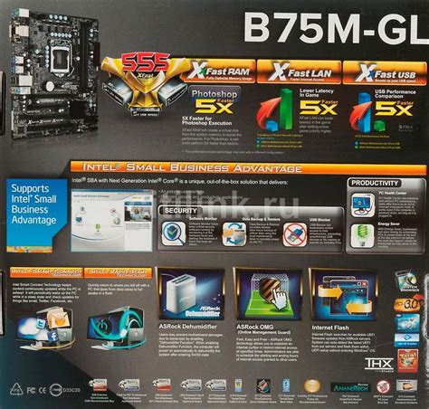 Характеристики Материнская плата ASROCK B75M-GL, LGA 1155, Intel B75 ...
