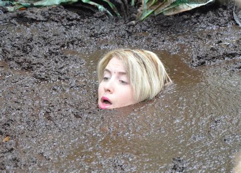 Wallowing in super thick, deep mud in thigh high boots and denim jeans makes it so much harder ...