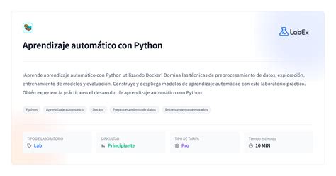 aprendizaje automático con python labex