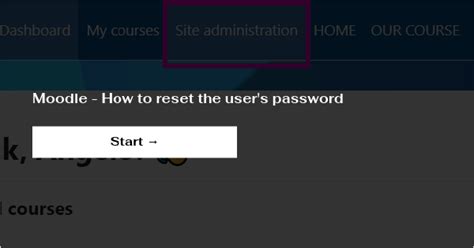 Moodle How To Reset The Users Password