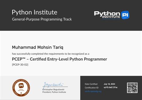 M Mohsin Tariq On Linkedin Python Pcep Certification Professionaldevelopment Cisco Barclays