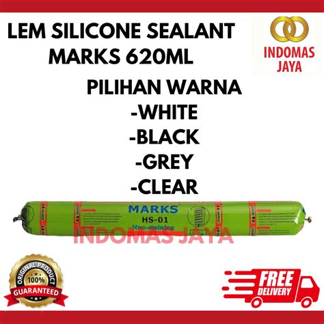 Jual Lem Silent Silikon Sealant Marks Sosis 620 Ml White Black