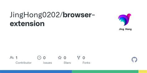 GitHub JingHong0202 Browser Extension
