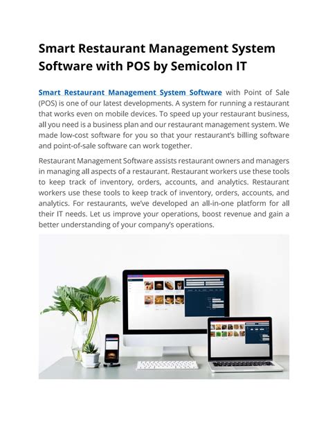 Smart Restaurant Management System Software With Pos By Semicolon It By Konika Islam Issuu
