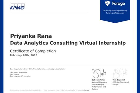 priyanka rana on linkedin dataanalytics consulting virtualinternship