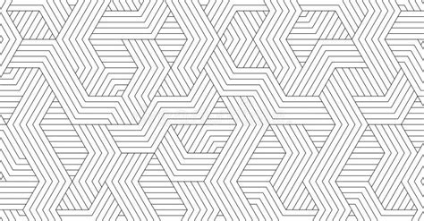 Abstract Black White Stripe Line Geometric Triangle Background Hexagon Pattern Retro Styled
