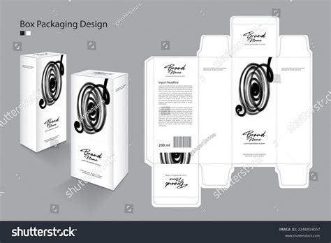 Box Design Packaging Design Template Cosmetic Stock Vector Royalty