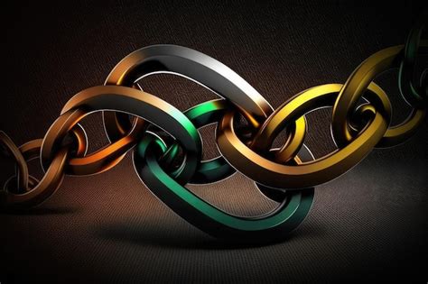 Premium Ai Image Linked Chain In 3d Generative Ai
