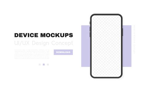 스마트 폰 빈 화면 전화 모형 새로운 전화 모델 최소한의 스타일로 인포그래픽 또는 프레젠테이션 Ui 디자인 인터페이스를 위한