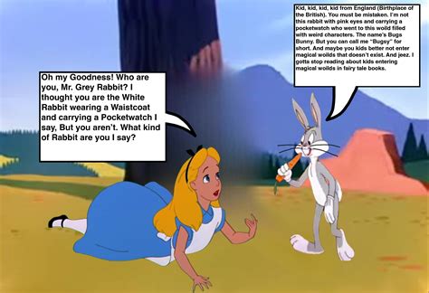 Alice Encounters Bugs Bunny By Mrtoonlover83 On Deviantart