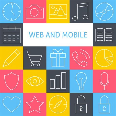 100 Vector Line Icons Set For Web Design And User Interface — Stock Vector © Moiseev 58488801