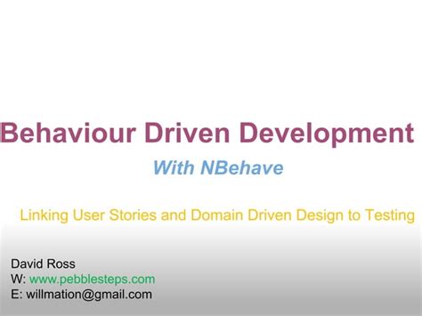 Behaviour Driven Development V 01 Ppt
