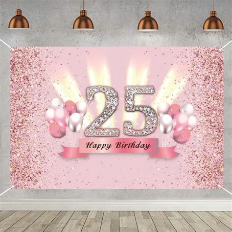 25th Birthday Decorations For Women 25 Years Old