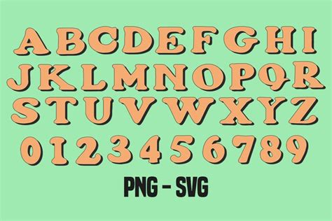 vintage retro letters svg groovy font 2347454