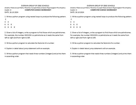 Class Xi Csc Worksheet 261024 Pdf