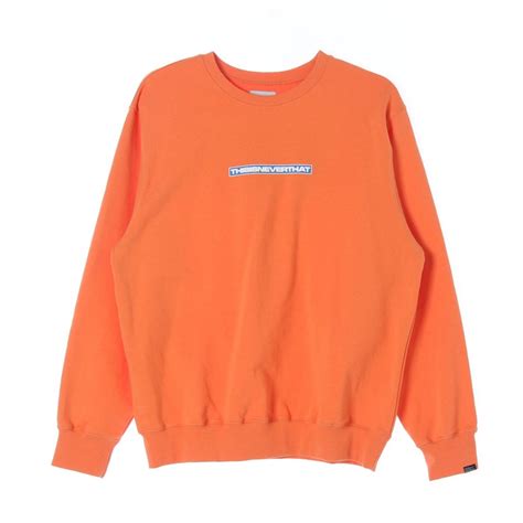 새상품 [xl]디스이즈네버댓 오렌지 맨투맨 스웨트셔츠 헬로마켓