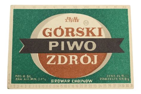 Купить Gorski Piwo Zdroj Browar Chojnow Старая этикетка пива отзывы фото и характеристики