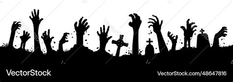 Zombie Hand Silhouette Zombie Hands Svg Halloween Zombie Hands