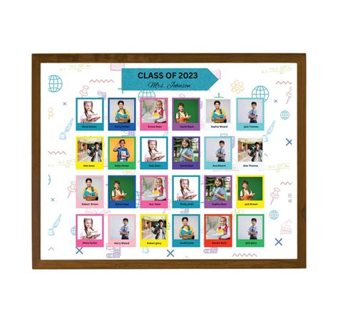 School Class Composite Template For Canva Kindergarten School Photo Template Photo Collage