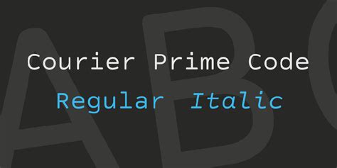Download Courier Prime Code Font
