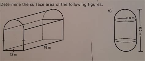 Solved Determine The Surface Area Of The Following Figures B [algebra]
